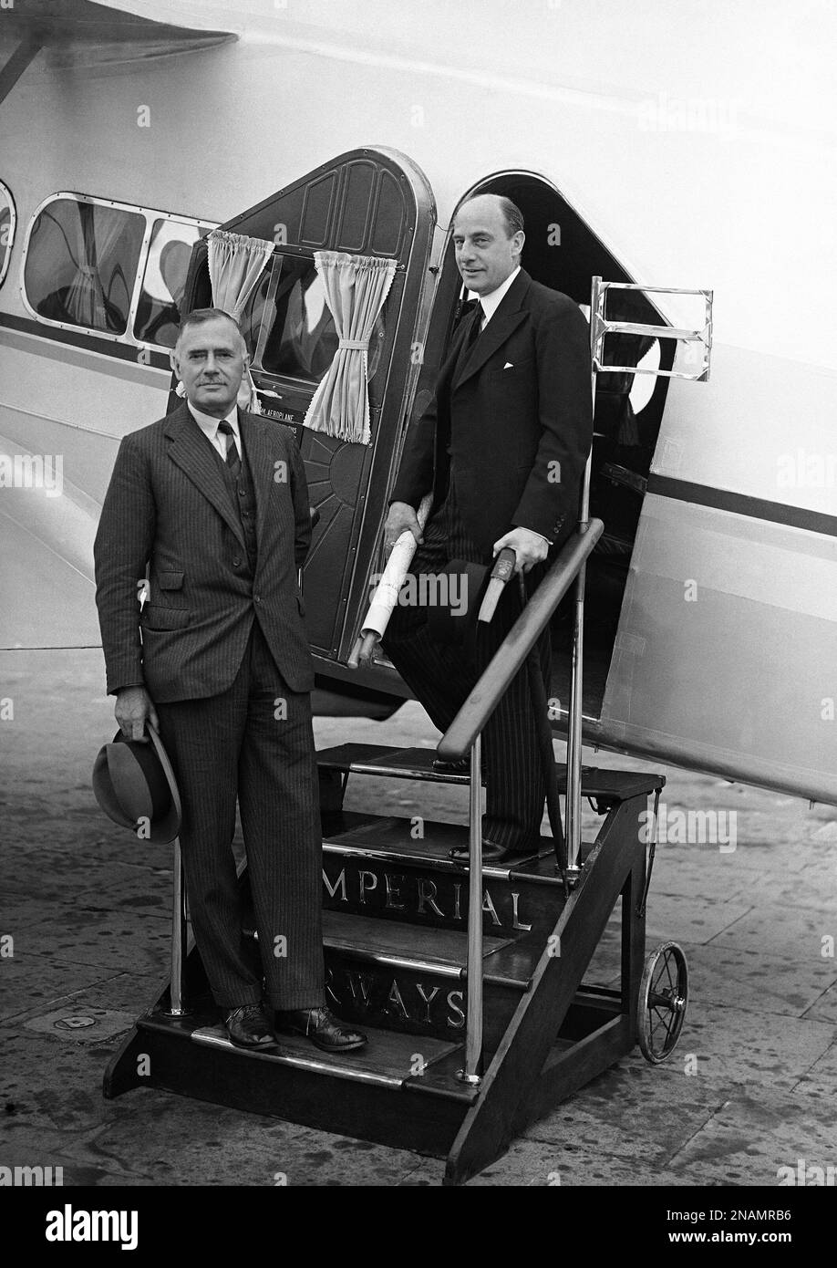 The Minister of Transport, Dr. Leslie Burgin, left Croydon Airport, for ...