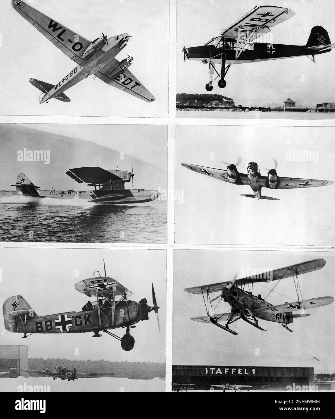 Here are six types of planes used by Field Marshal Goering’s air force ...