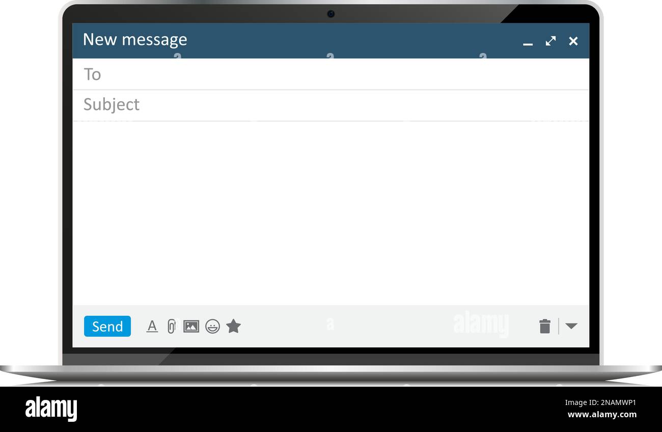 New laptop with email concept window interface Stock Vector Image & Art ...