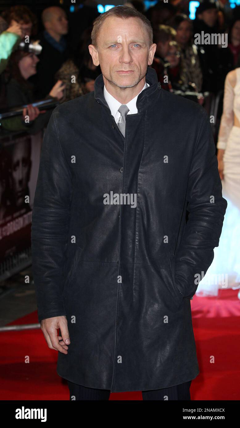 British actor Daniel Craig who plays Mikael Blomkvist, arrives for the ...