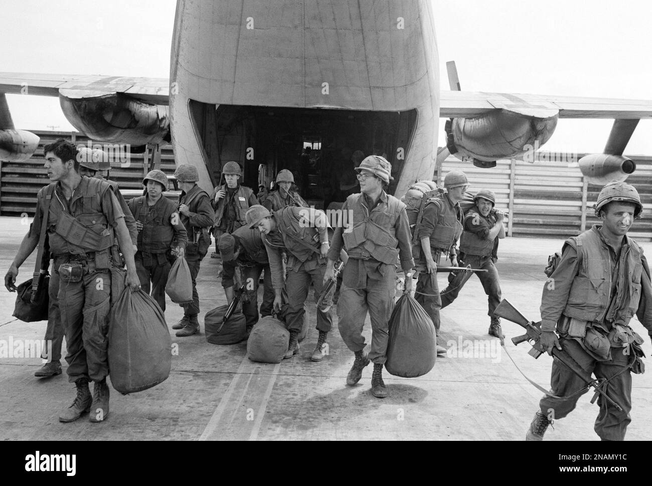 U.S. Marines landing in Vietnam on March 2, 1968. (AP Photo/Eddie Adams ...
