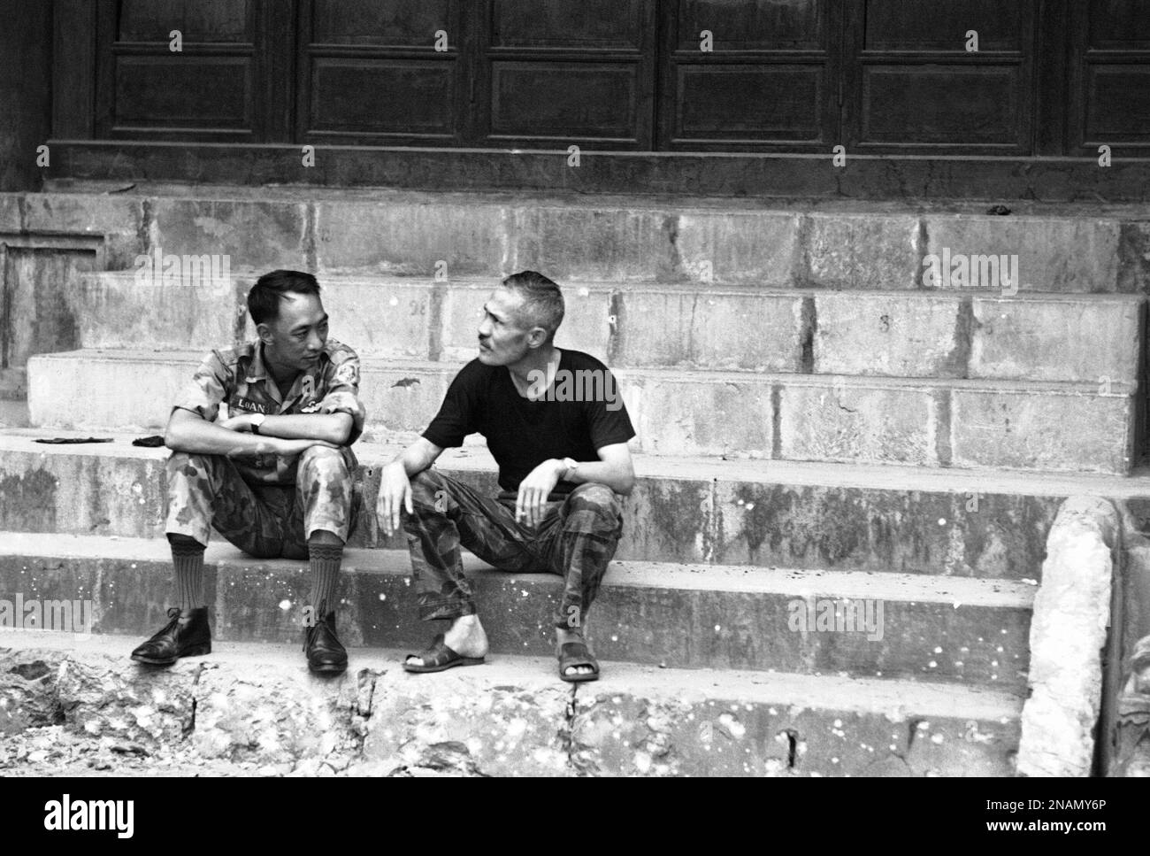 General Nguyen Ngoc Loan, left, South Vietnamese police chief who executed Nguyen Van Lem, a ...