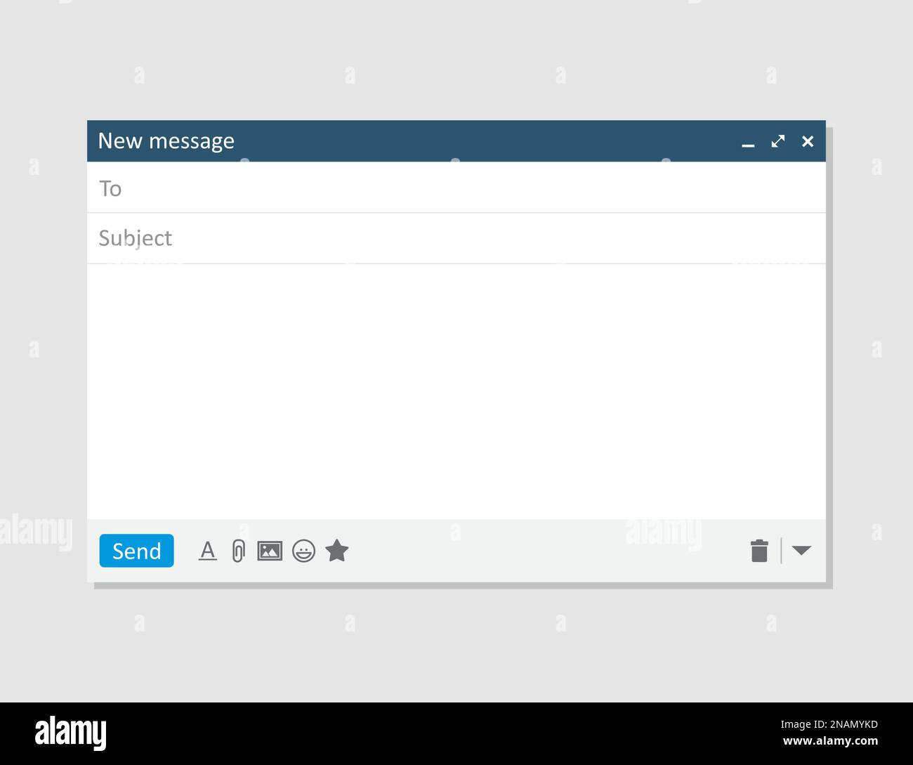 Email blank template internet mail frame interface for mail message ...