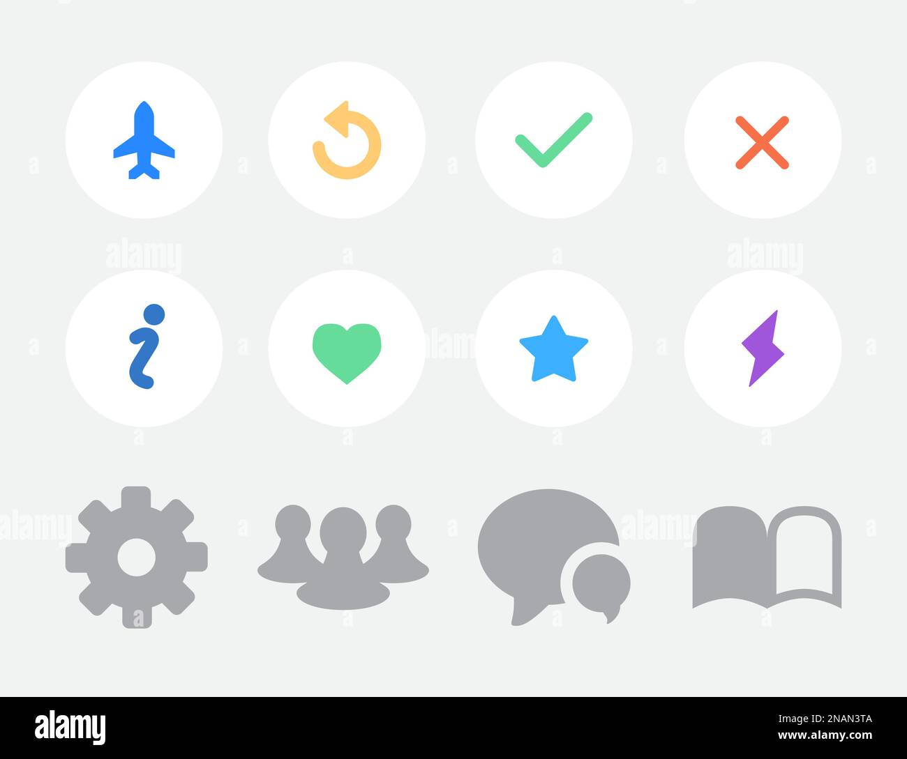Set of different icons for social media. Vector illustration Stock ...