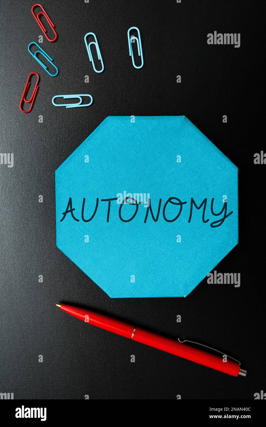 Writing Displaying Text Autonomy Conceptual Photo Vehicle That Can Guide Itself Without Human