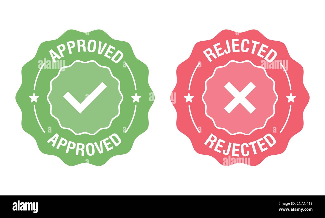 Document accepted rejected Stock Vector Images - Alamy