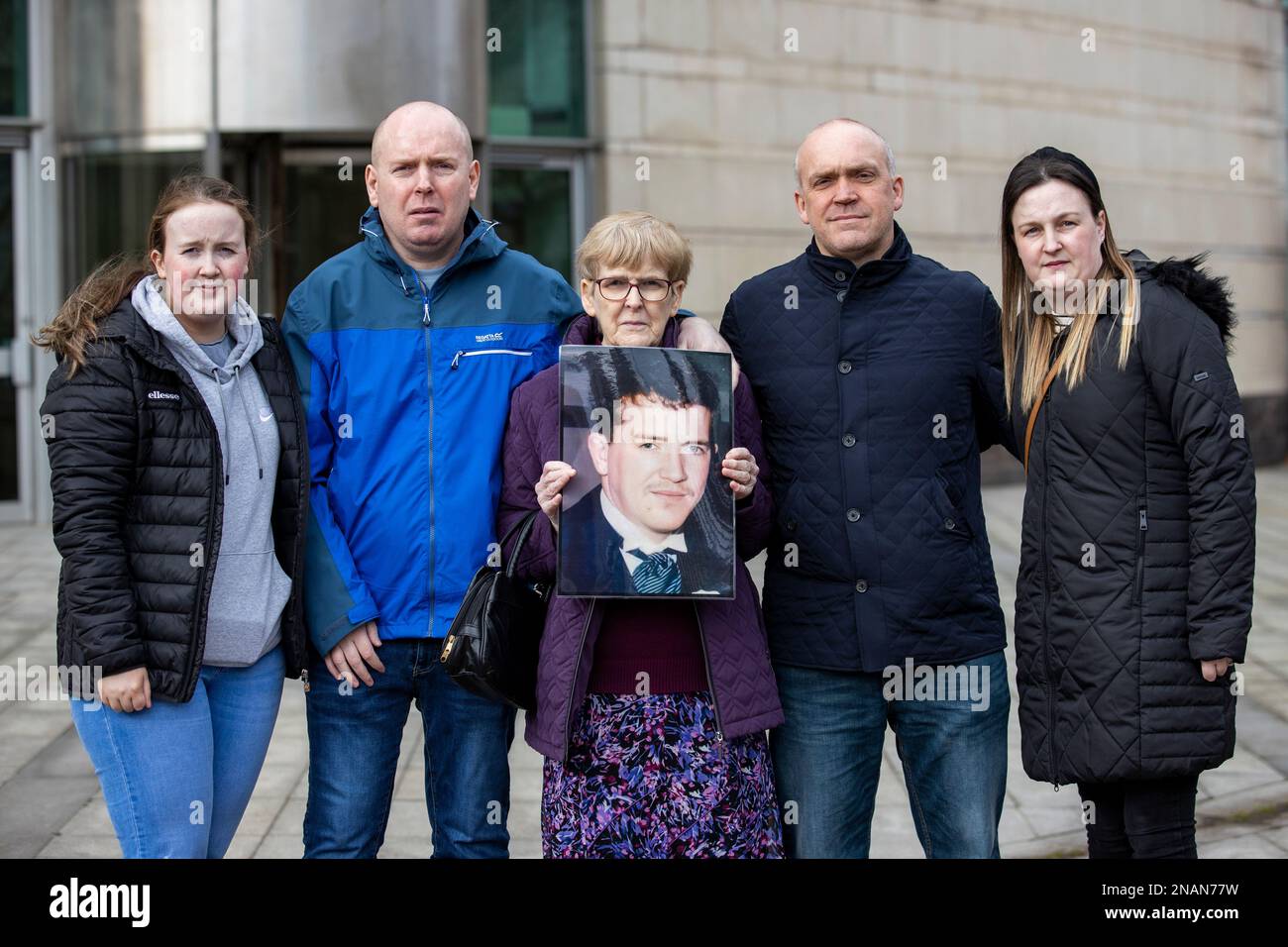 Family of Fergal McCusker, (from left) niece Emma, brother Finbar ...