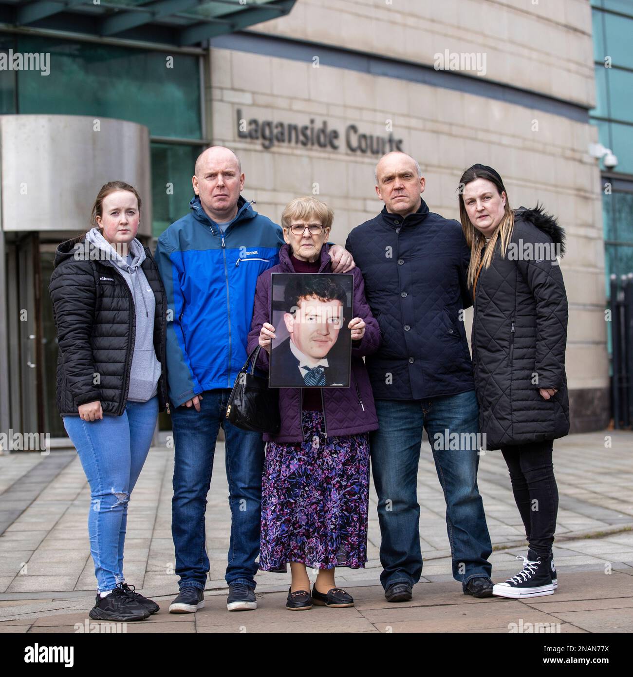 Family of Fergal McCusker, (from left) niece Emma, brother Finbar ...