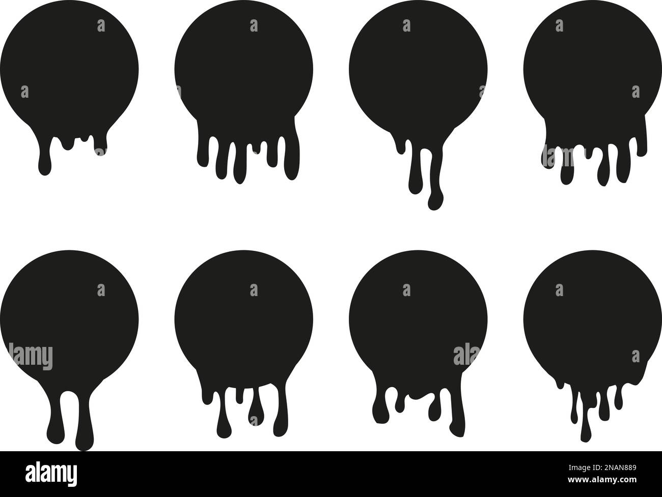 Set of dripping paint icon for design. Vector illustration Stock Vector ...