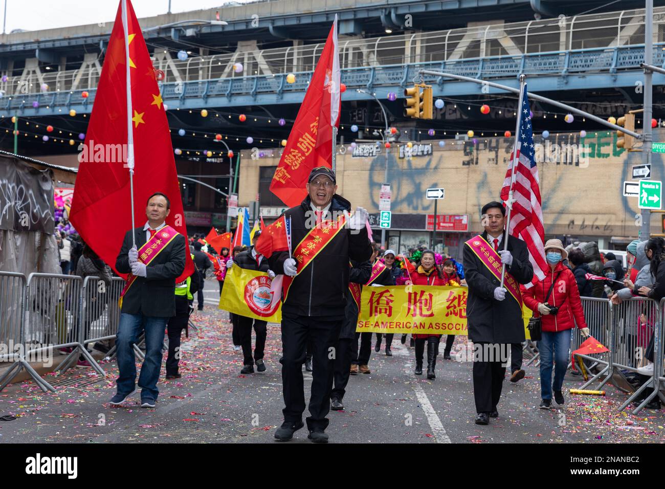 Chinese men marching at the 25th Annual Chinese Lunar New Year Parade ...