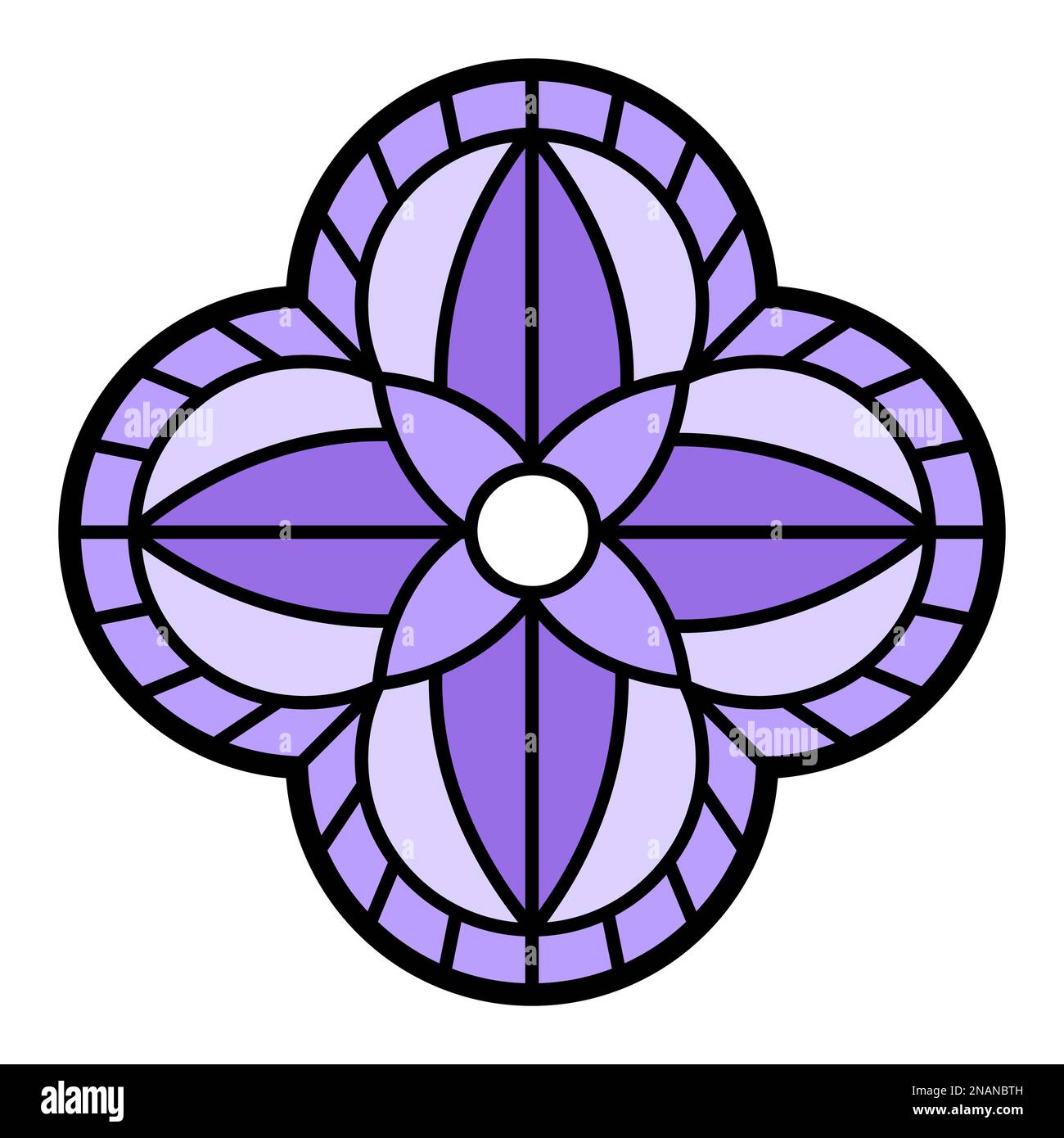 Stained glass window with colored piece. Decorative mosaic pattern ...