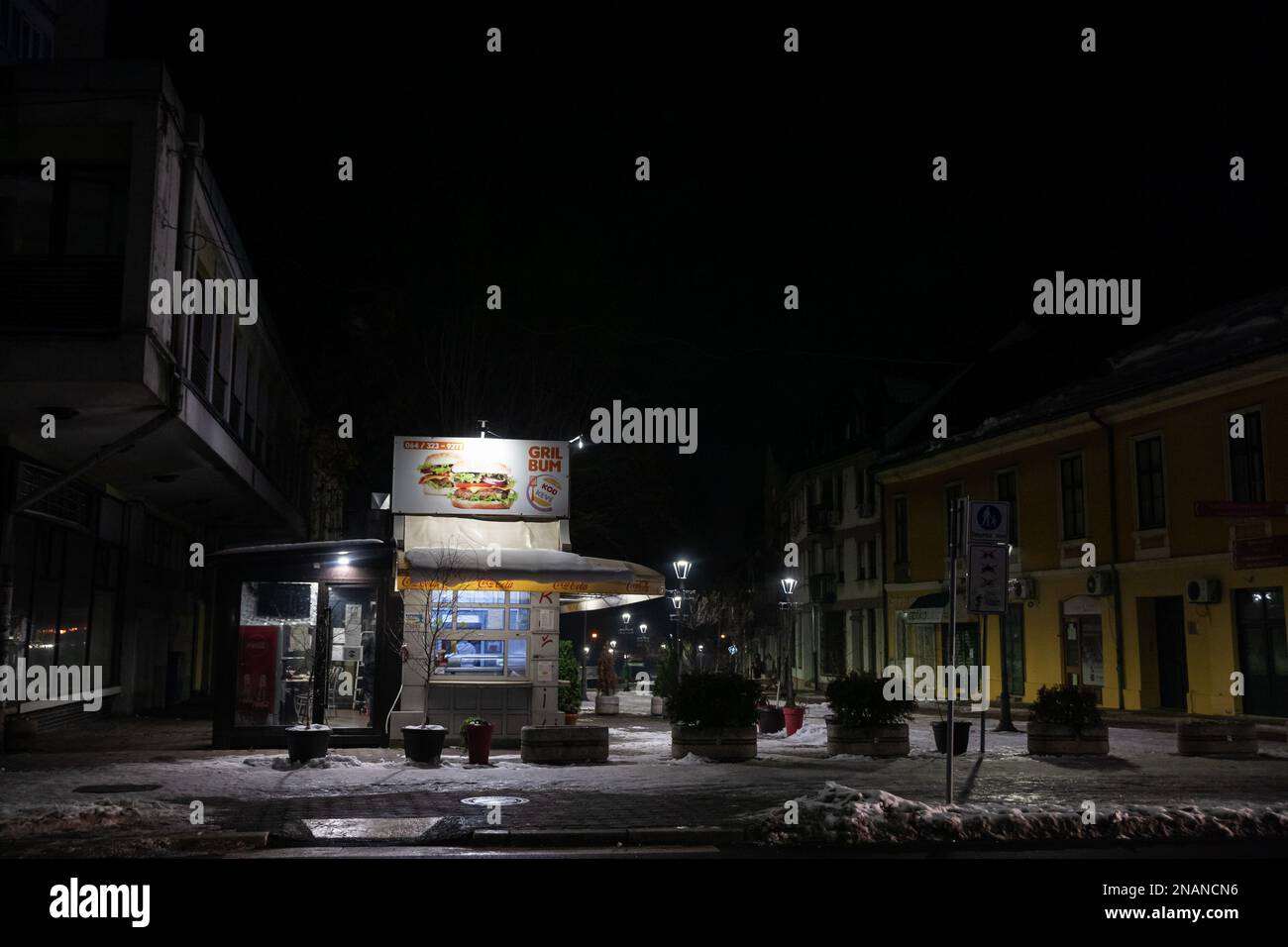 Picture of a Serbian fast-food in the city of Pancevo, Serbia, Serving ...
