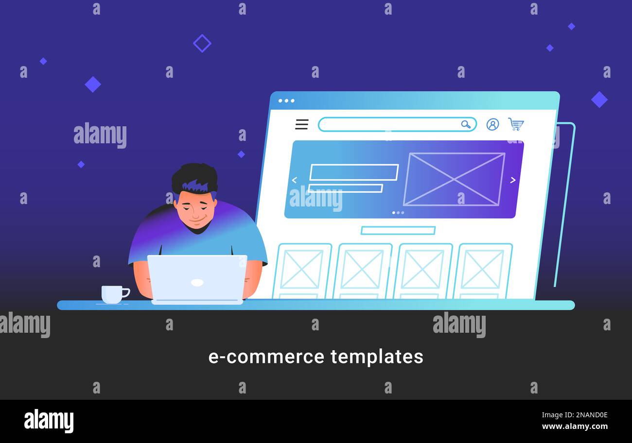 Desk e commerce Stock Vector Images - Alamy