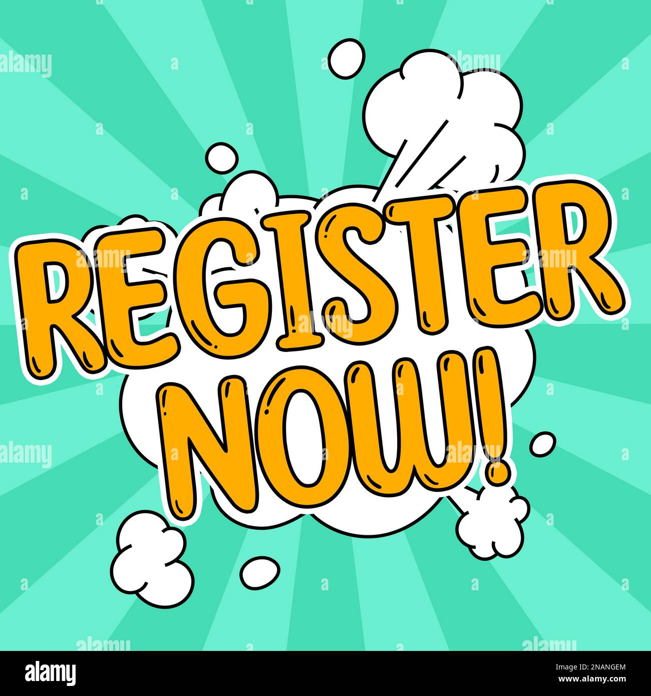 Inspiration showing sign Register Now. Business idea Name in an ...