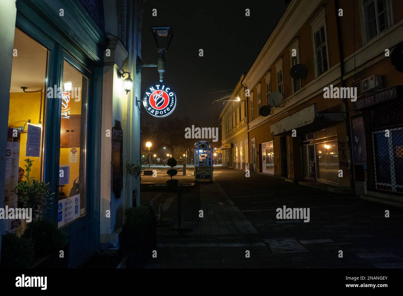 Picture of the city center of Pancevo on the Sokace ulica street ...