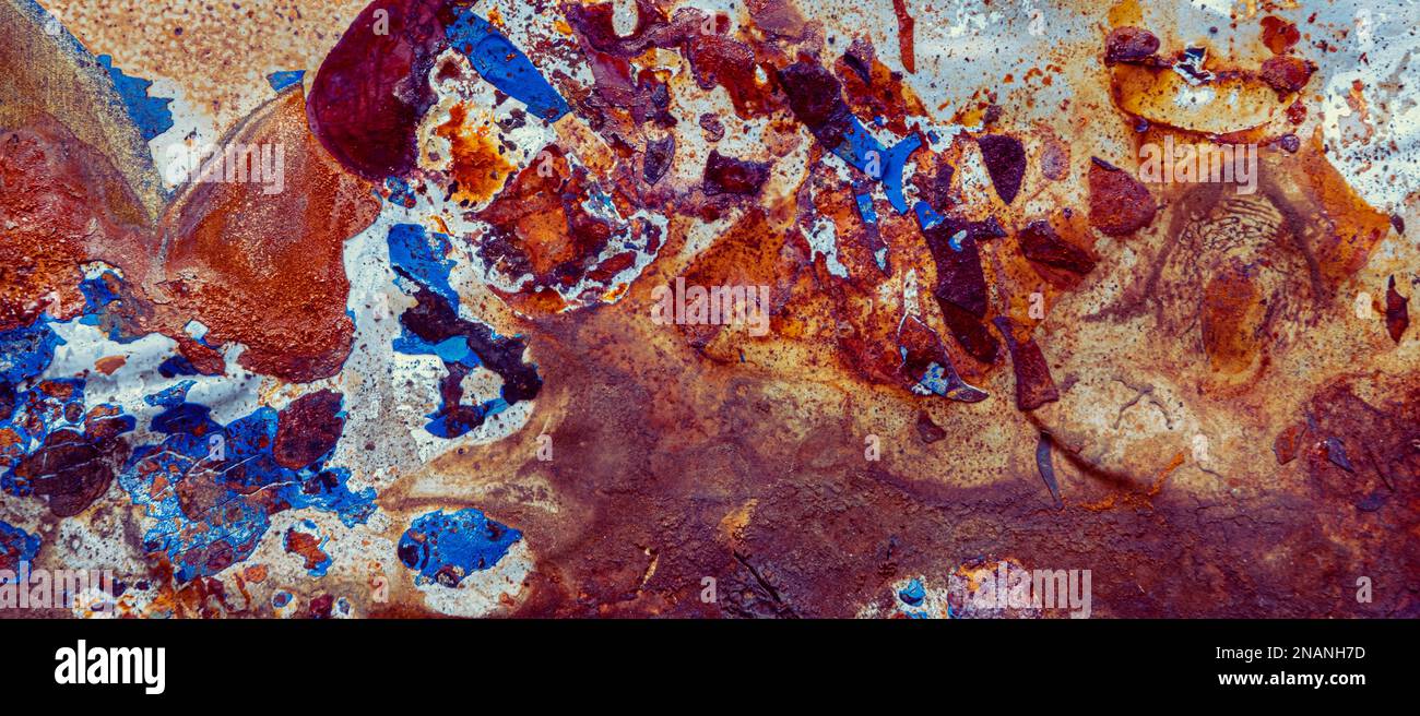Abstract macro view of the paint and rust on the body of a car Stock ...