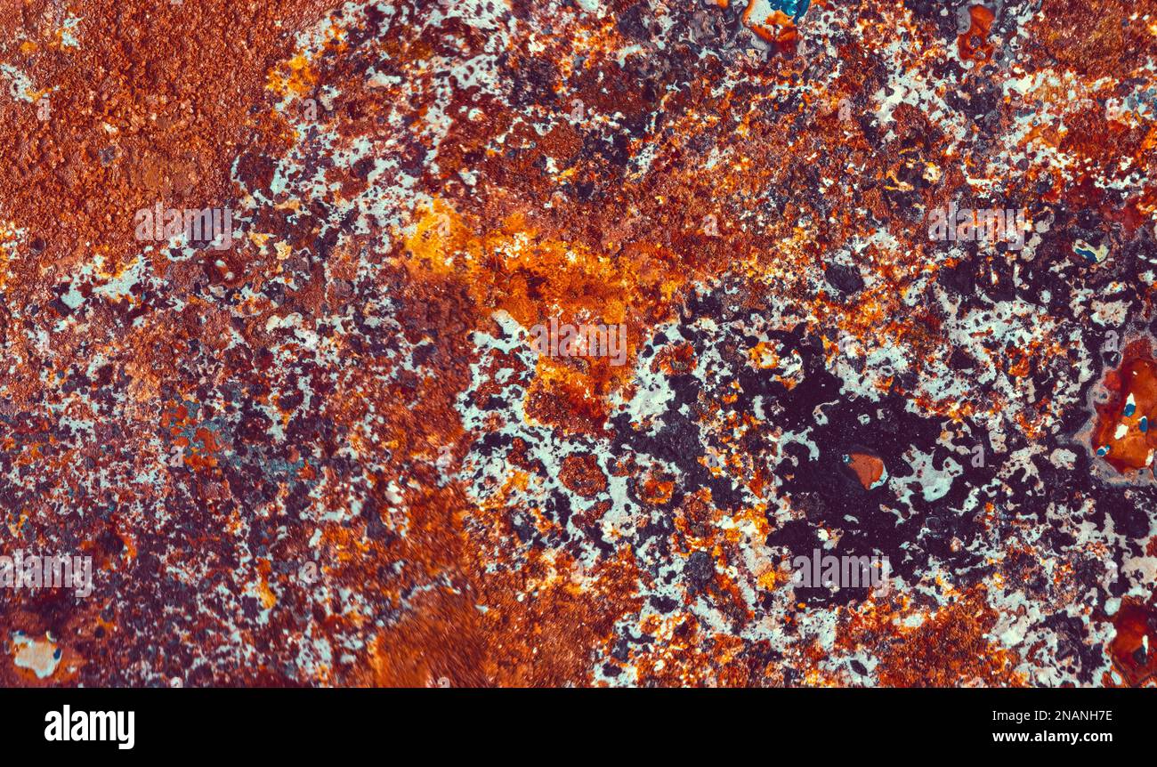 Abstract macro view of the paint and rust on the body of a car Stock ...