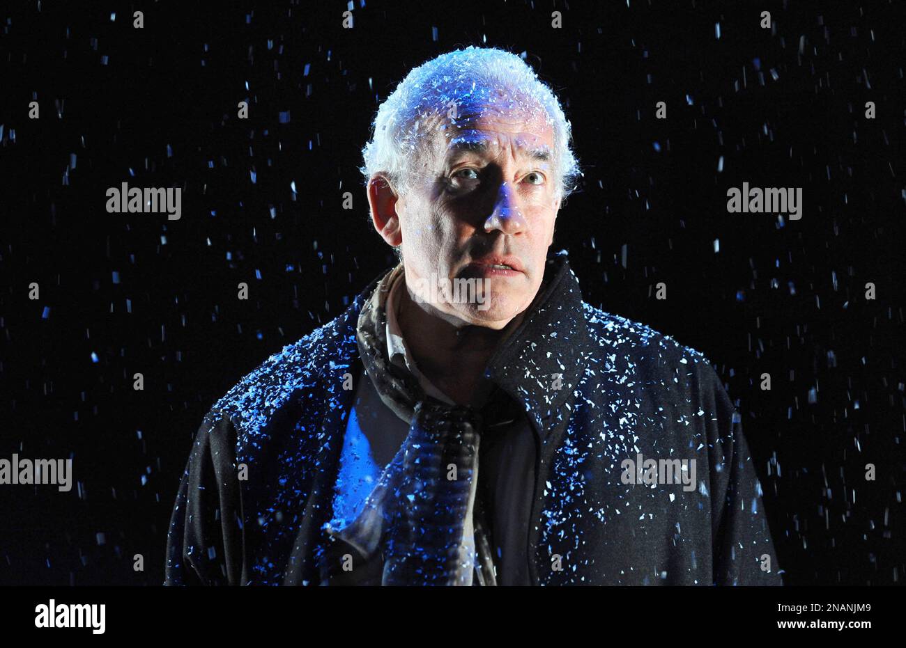 British actor Simon Callow performs a scene on stage from A Christmas ...