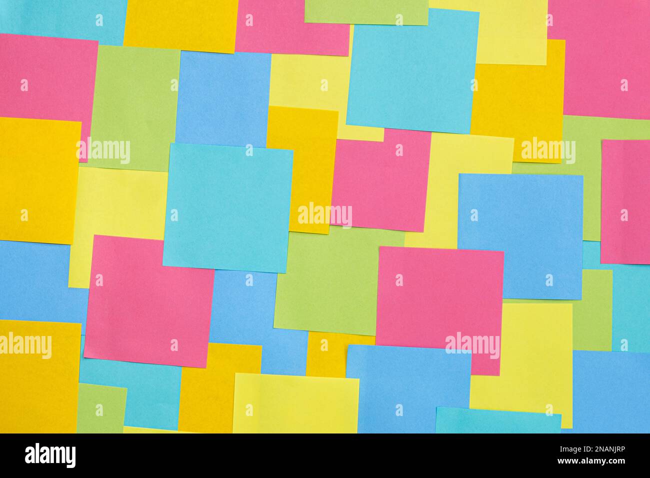Multicolored sticky paper notes texture background, full frame Stock ...