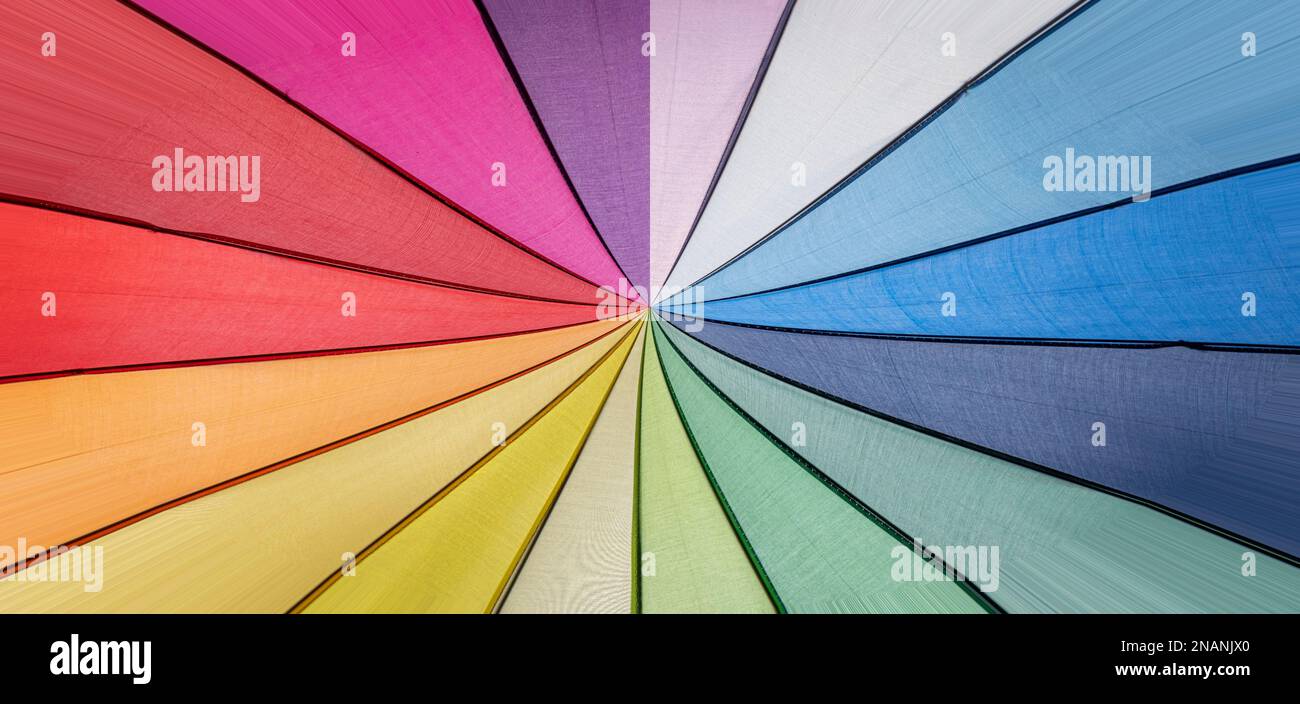 rainbow spectrum multicolored background of an umbrella Stock Photo - Alamy