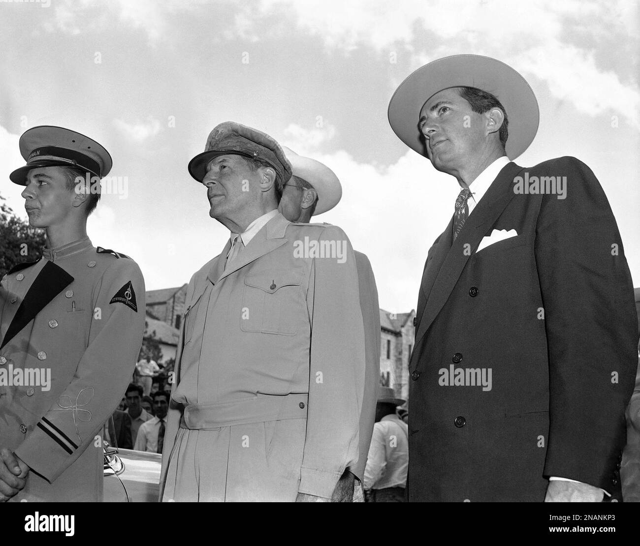 Texas Governor Allan Shivers Right Stands With Gen Douglas Macarthur