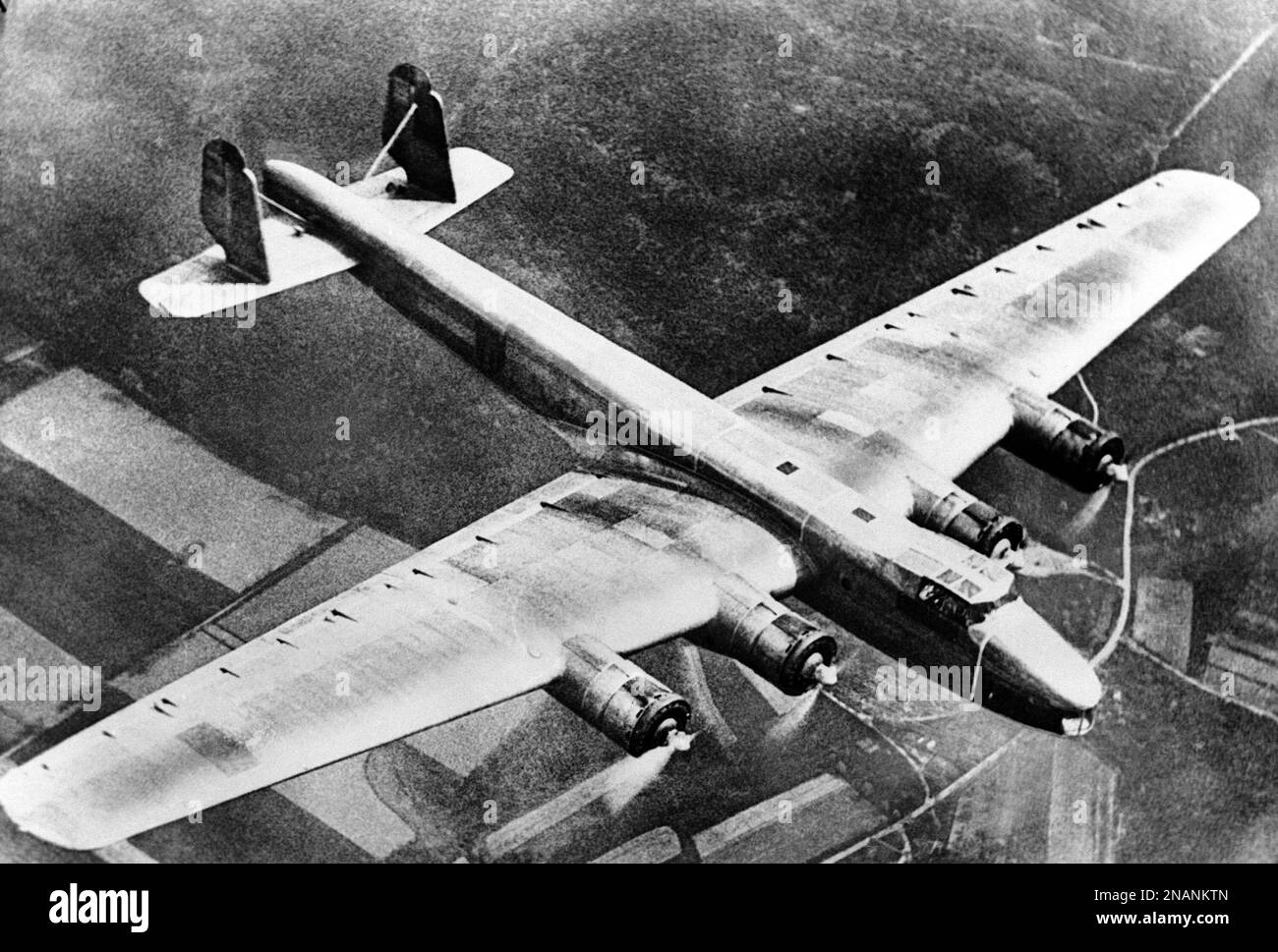A new giant long-distance plane built by Dorniers at Friedrichshafen ...