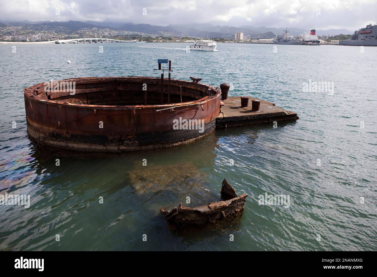 The a gun turret base from the USS Arizona is seen Wednesday, Dec. 7 ...