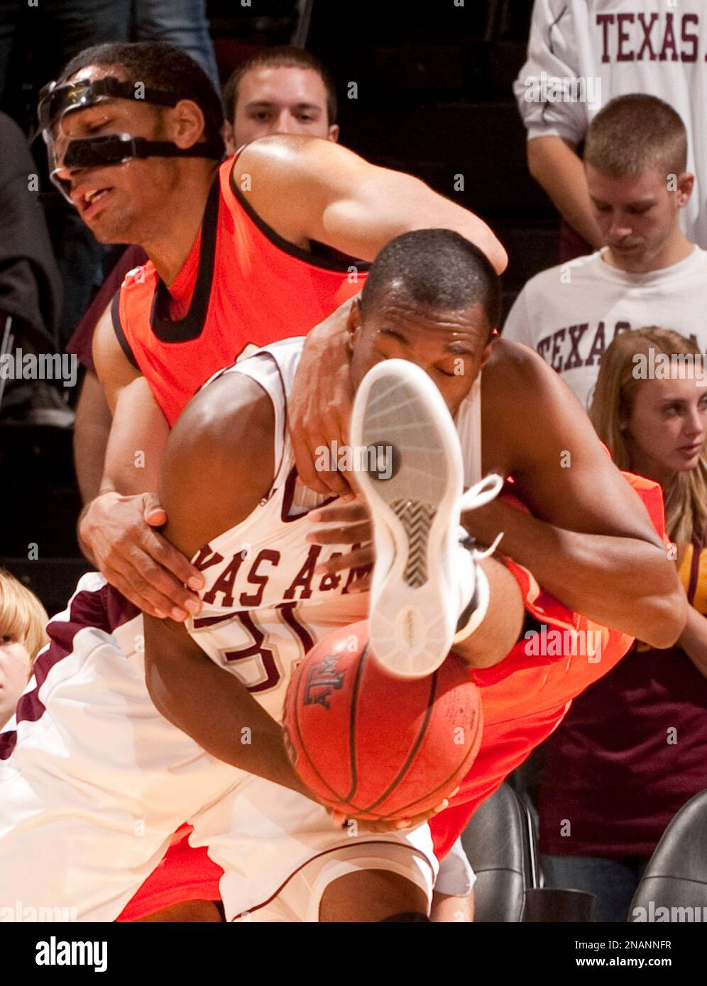 Texas A&M's Elston Turner (31) grabs a rebound from Sam Houston State's ...