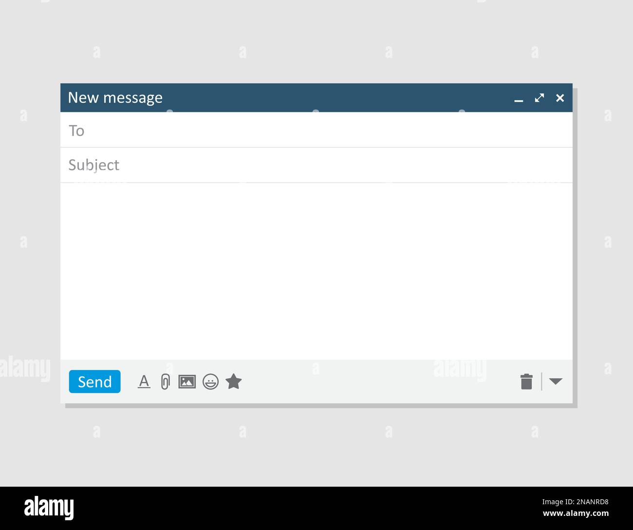 Email blank template internet mail frame interface for mail message ...