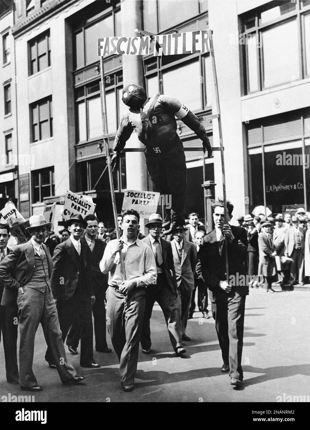 Hitler and fascism was hung in effigy as part of the socialist May Day ...
