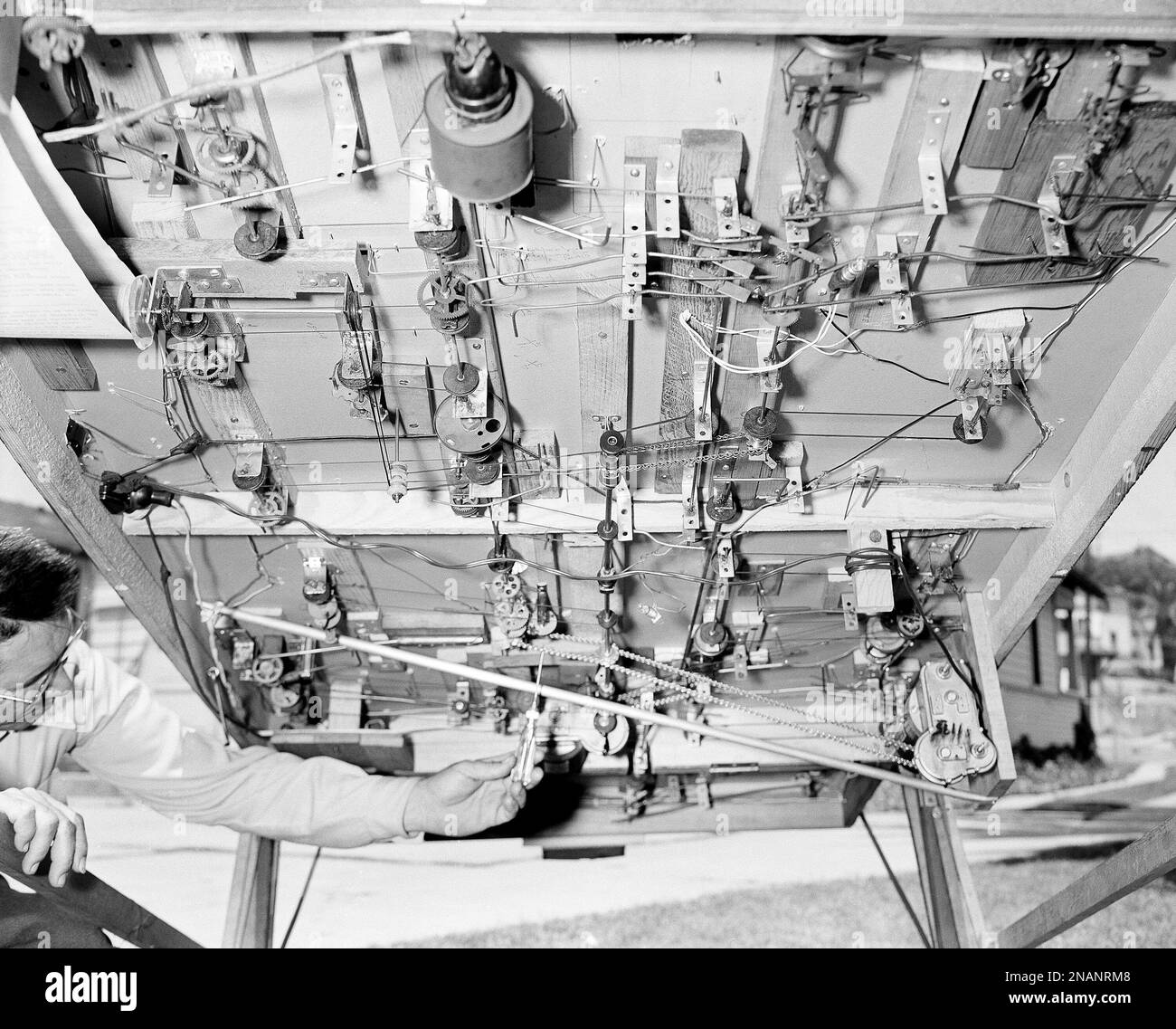 A section of the “works” which animate the human and animal figures in ...