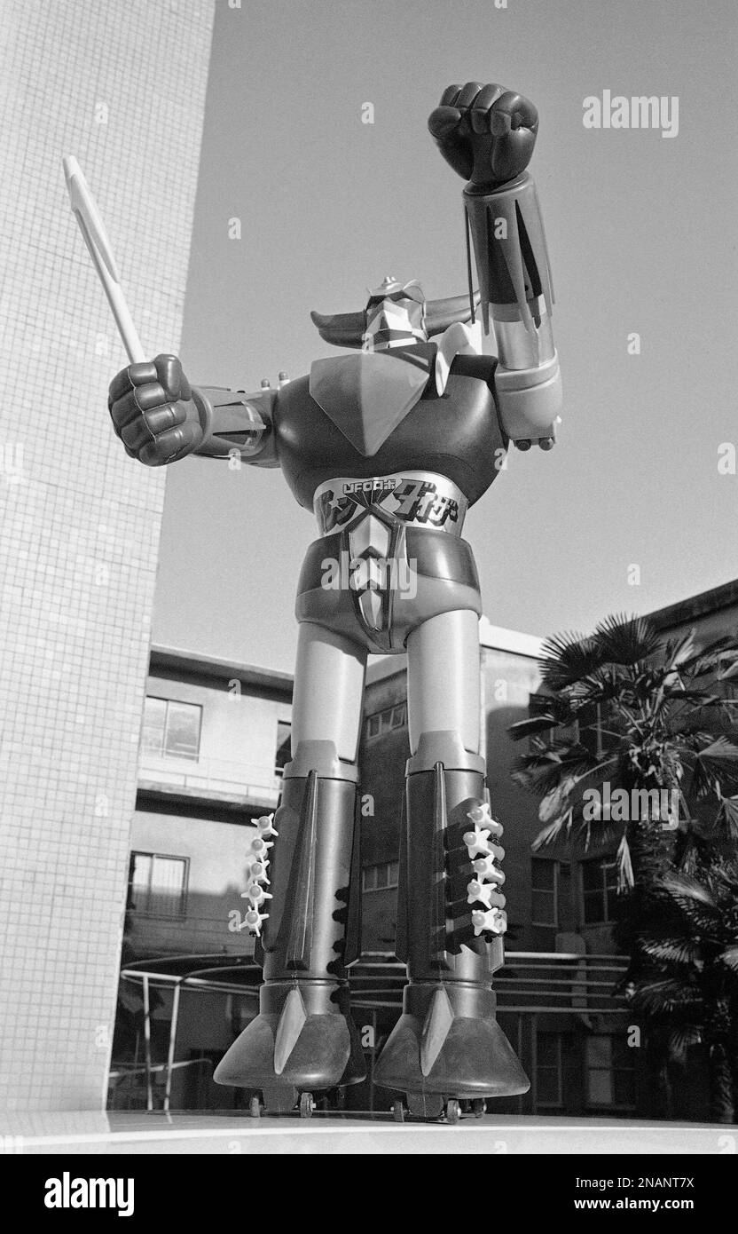 A model of the robot used by the hero in the Japanese cartoon Goldrake ...