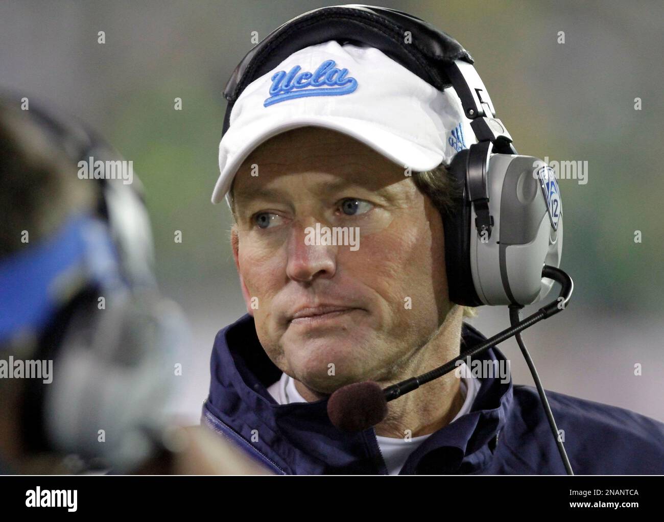 UCLA head football coach Rick Neuheisel is shown during the second half ...