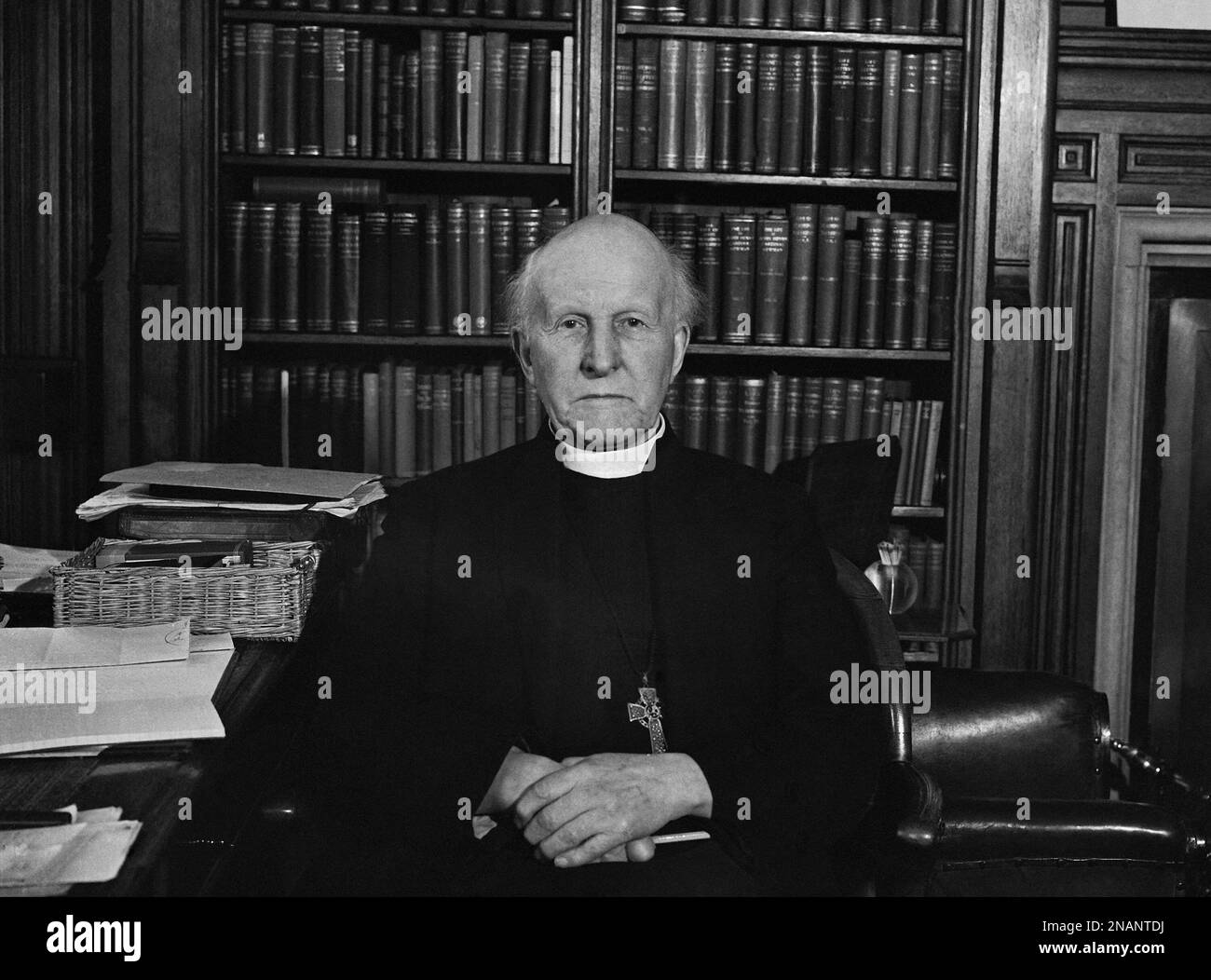 Dr. Cosmo Gordon Lang the Archbishop of Canterbury in his private study ...