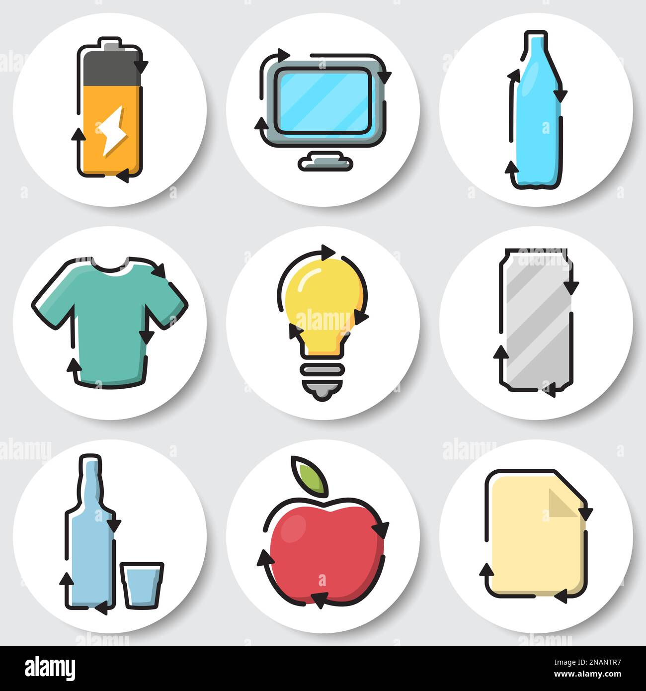 Recycle icons Stock Vector Images - Alamy