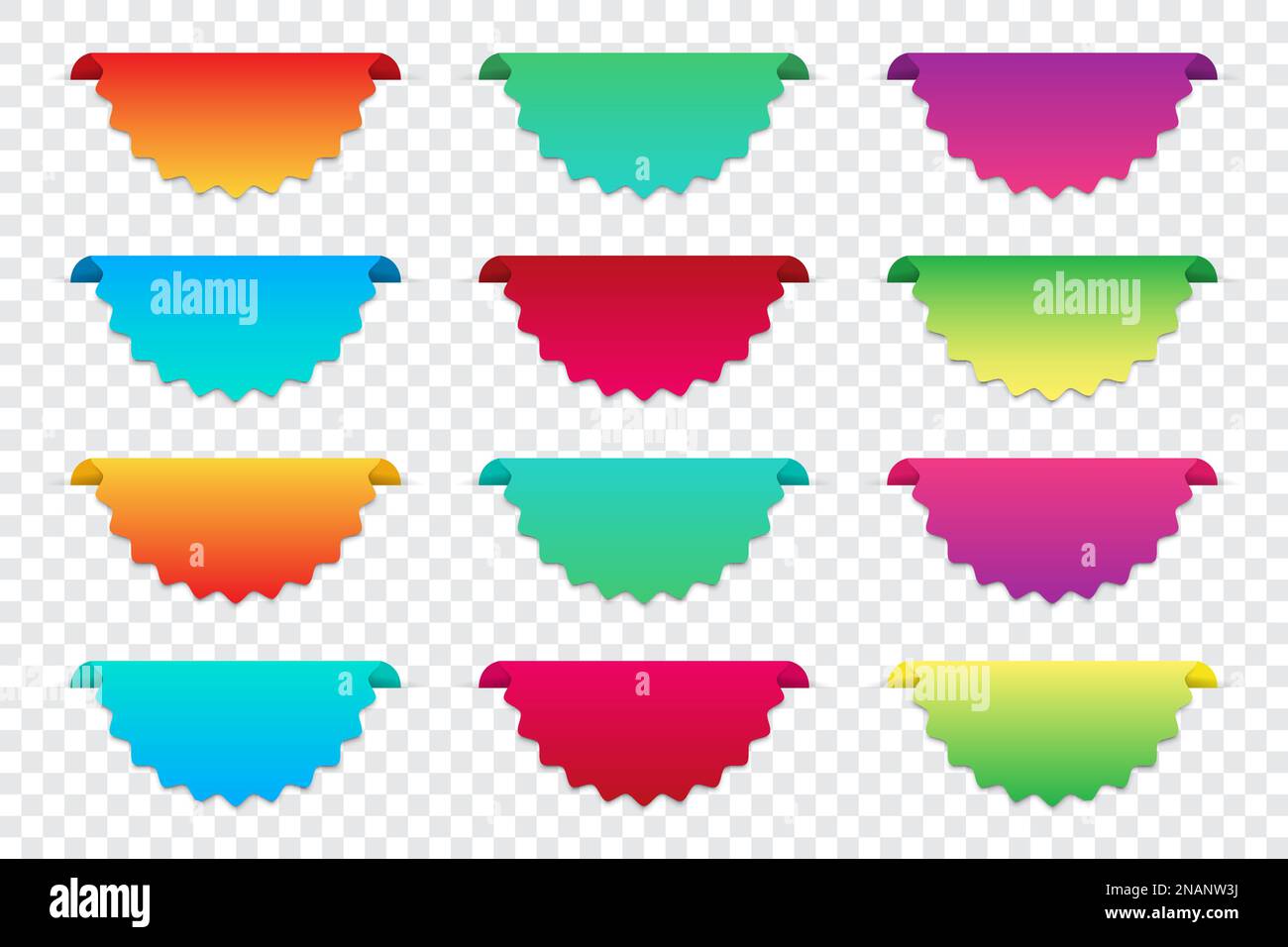 Set of blank gradient infographics banners. Vector illustration Stock ...