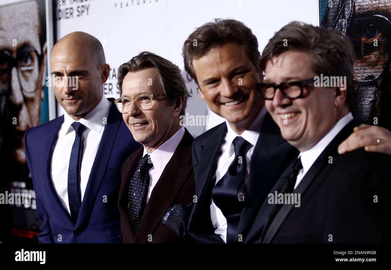 From left, Mark Strong, Gary Oldman, Colin Firth, and director Tomas ...