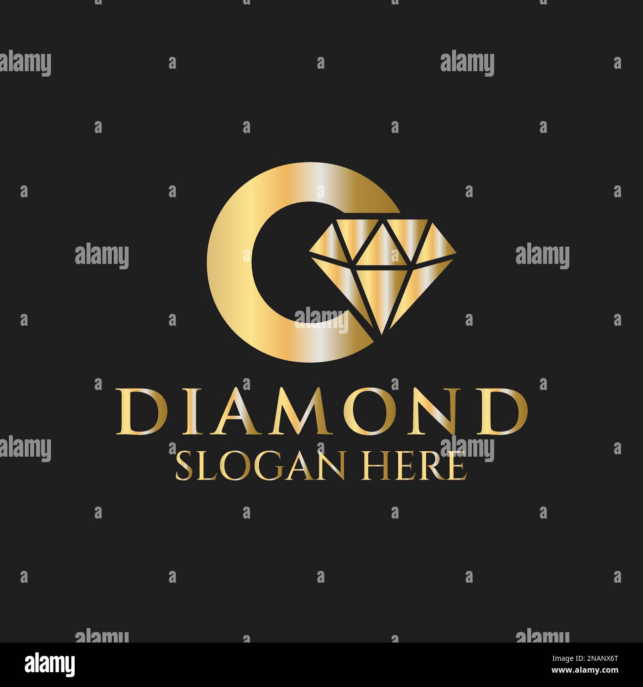 Letter O Diamond Logo Design. Jewelry Logo With Diamond Icon Vector ...