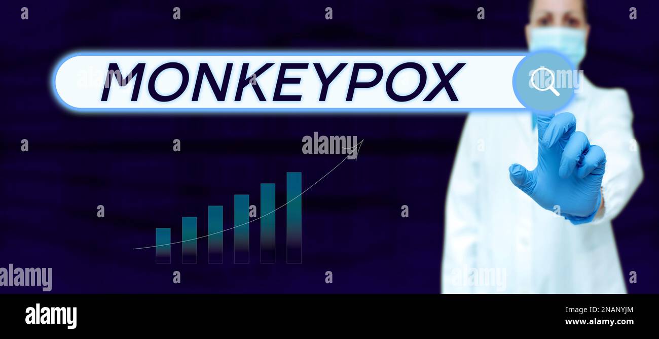 Text caption presenting Monkeypox. Business idea poxvirus of Africa ...