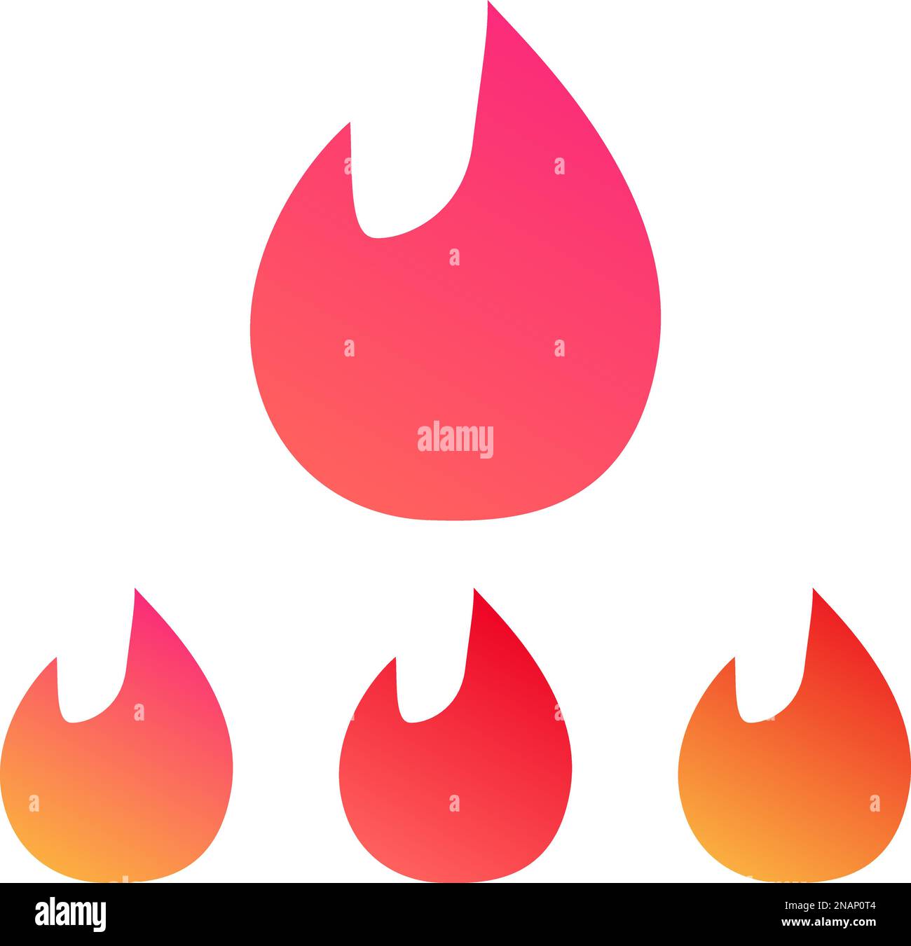 Set of fire flame for design. Vector illustration Stock Vector Image ...