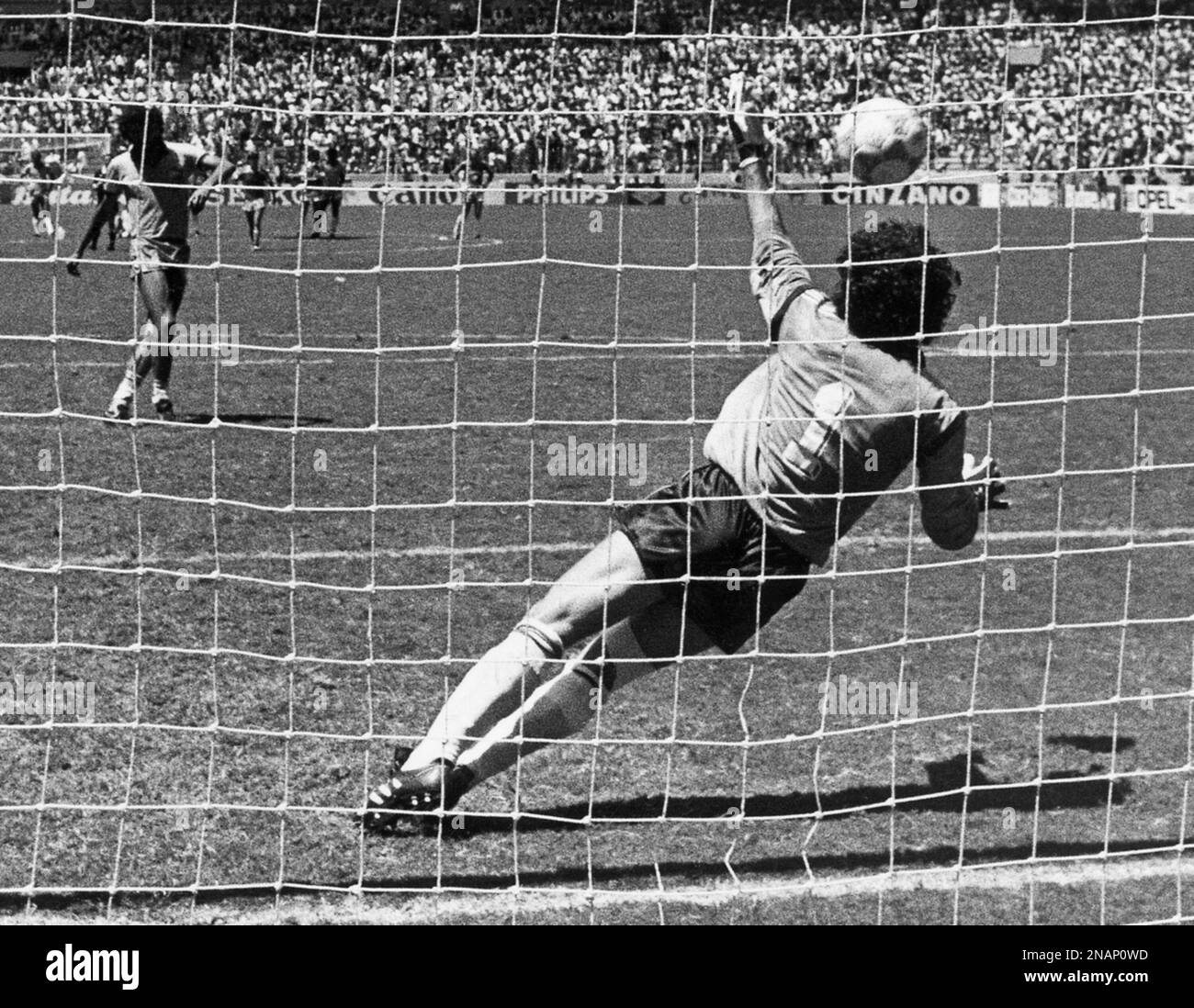 Brazil's Socrates, left failed to score his penalty past French ...