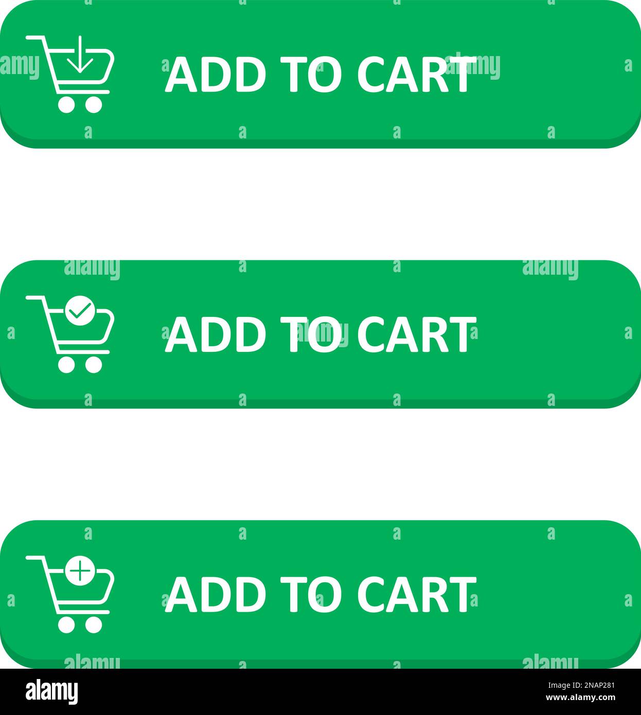 Set of add to cart button in a flat design Stock Vector Image & Art - Alamy