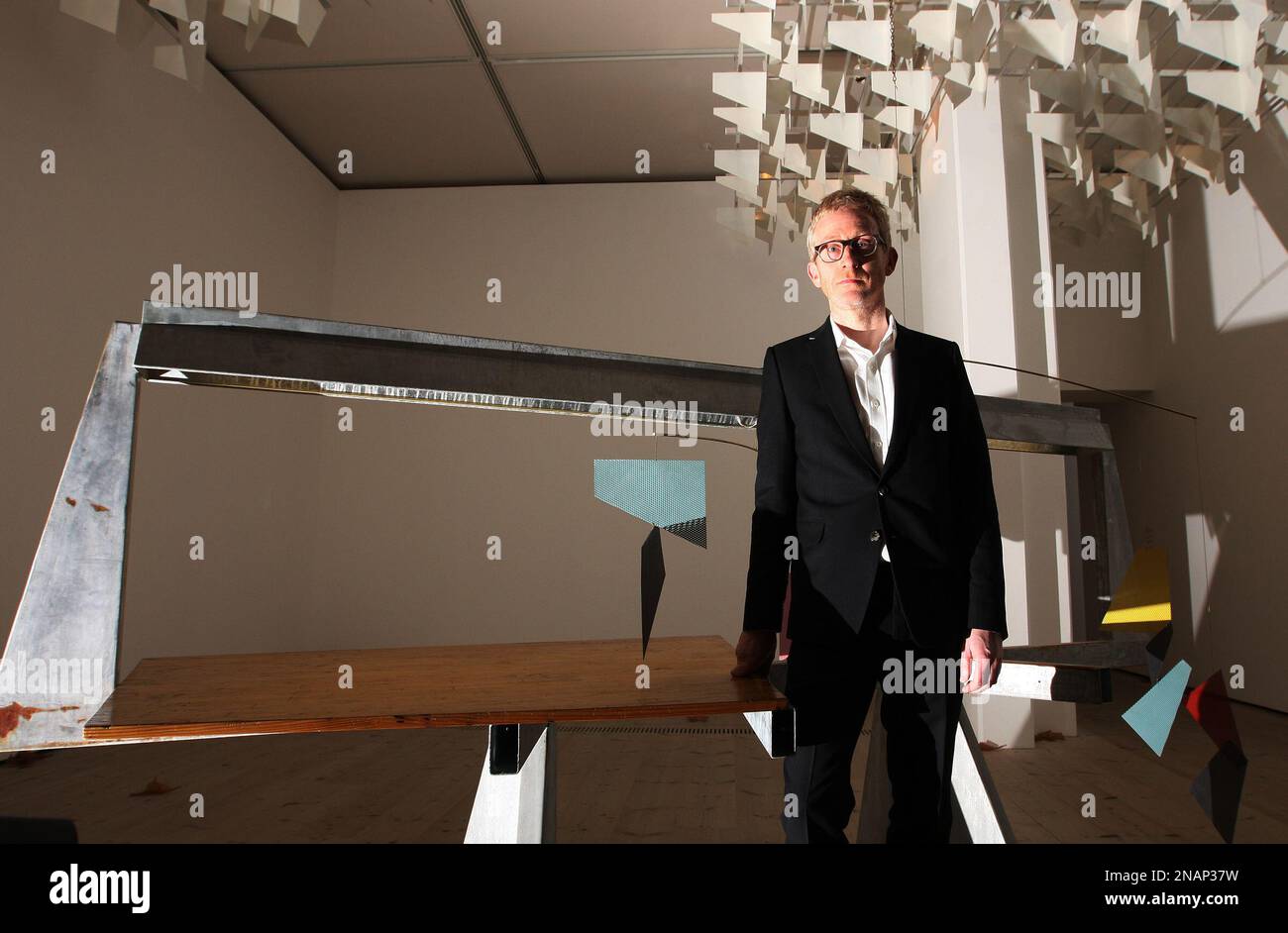 Martin Boyce, is seen after being named as the winner of the Turner ...