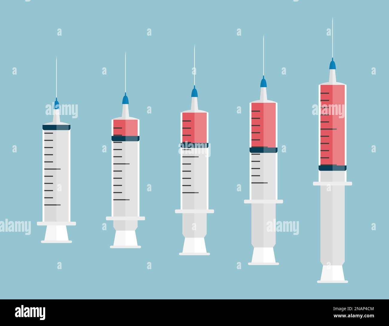 Set of syringe for injection in a flat design Stock Vector Image & Art ...