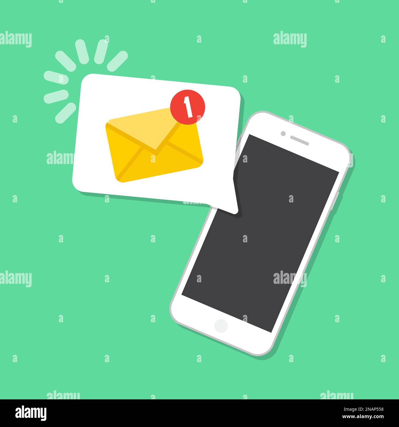 New email message notification on Stock Vector Images - Alamy