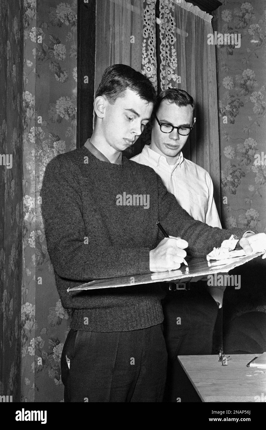 Planning their next move, Tom Bookwalter, left, and Stan Glanzer work ...