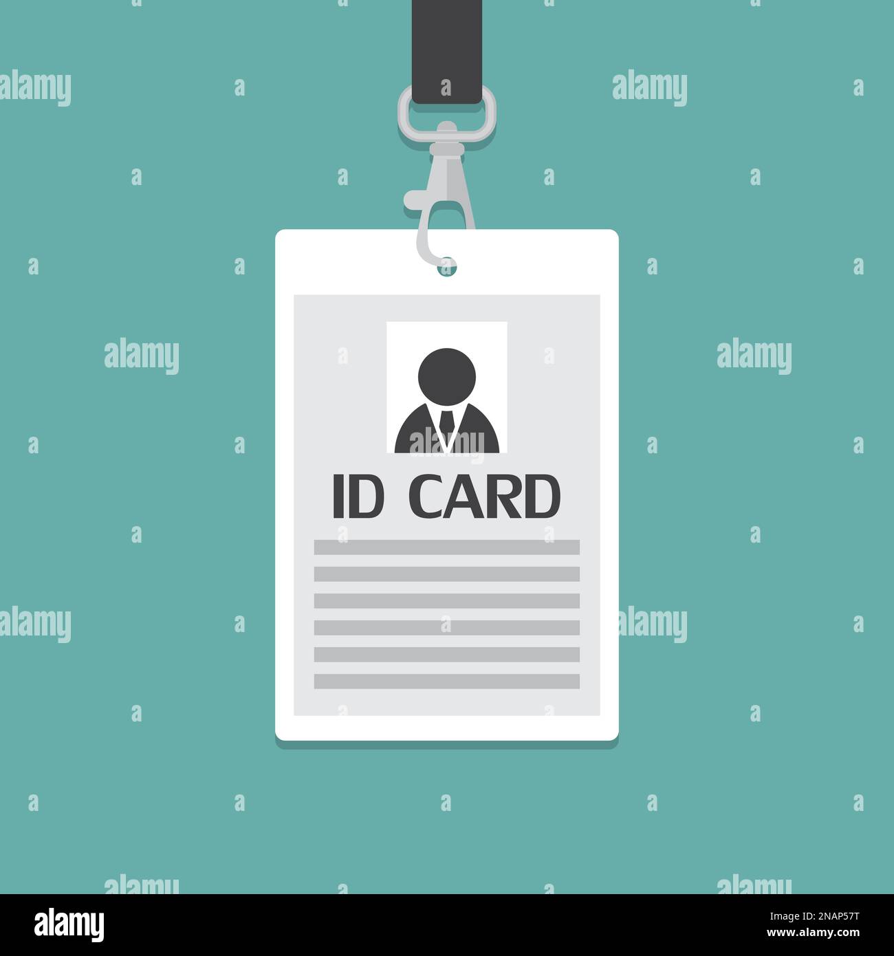 Corporate ID card in a flat design. Vector illustration Stock Vector ...