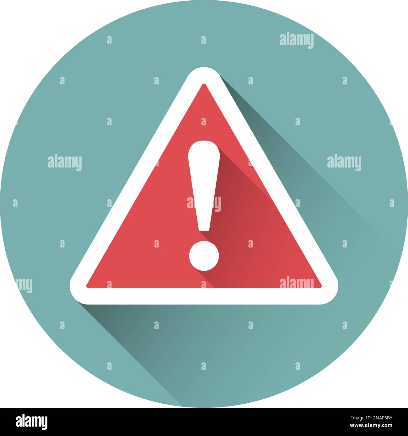Exclamation sign, danger sign in a flat design. Vector illustration ...