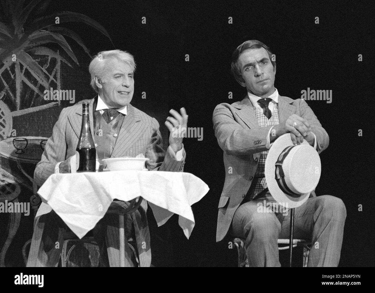 Dutch actor, singer and entertainer Johannes Heesters, left, gestures ...