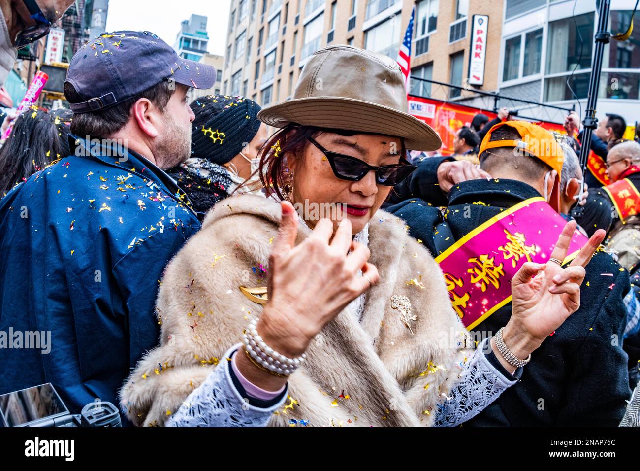 New York, New York, USA. 12th Feb, 2023. Parade goers at the annual NYC ...